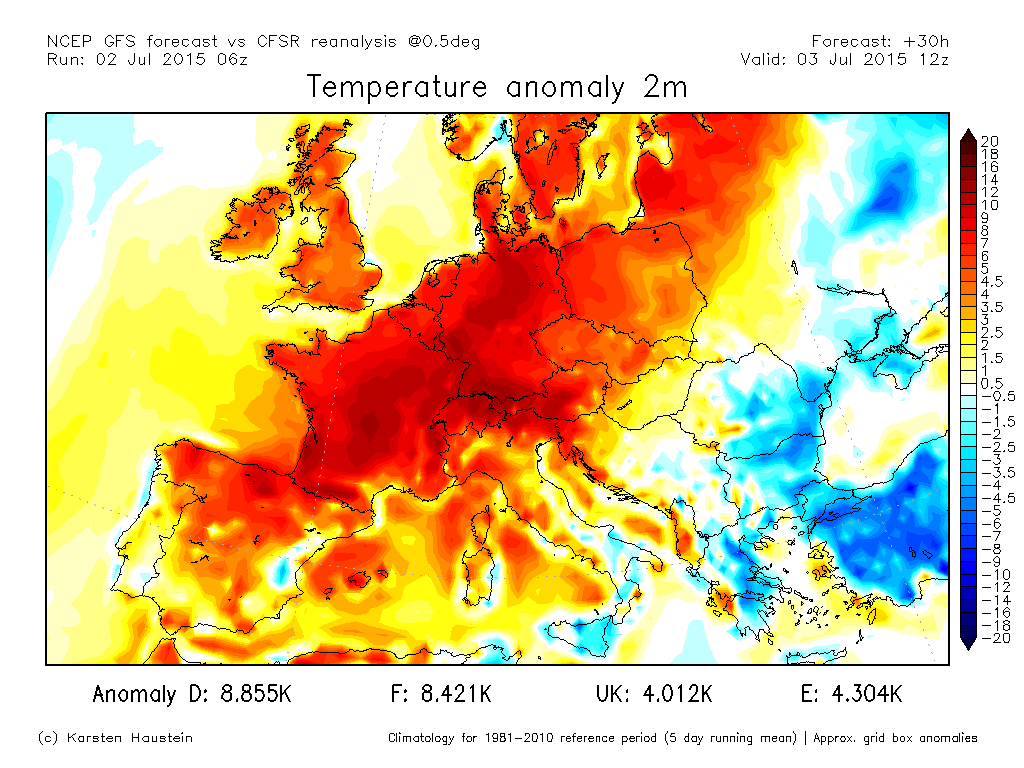 Map: Temperature anomaly 2m, July 2-3, 2015 | Climate Signals