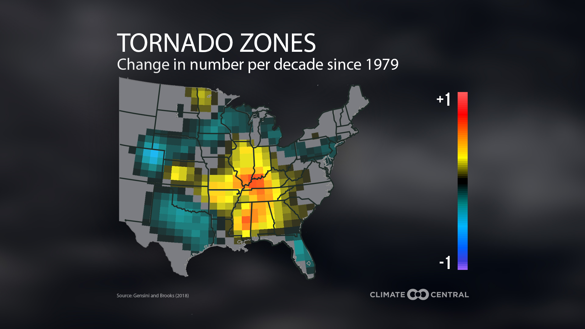 Climate Central background on climate change tornado science
