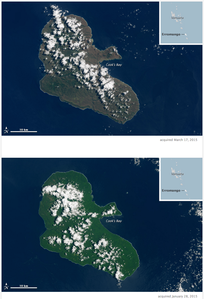 In the Aftermath of Cyclone Pam : Image of the Day | Climate Signals