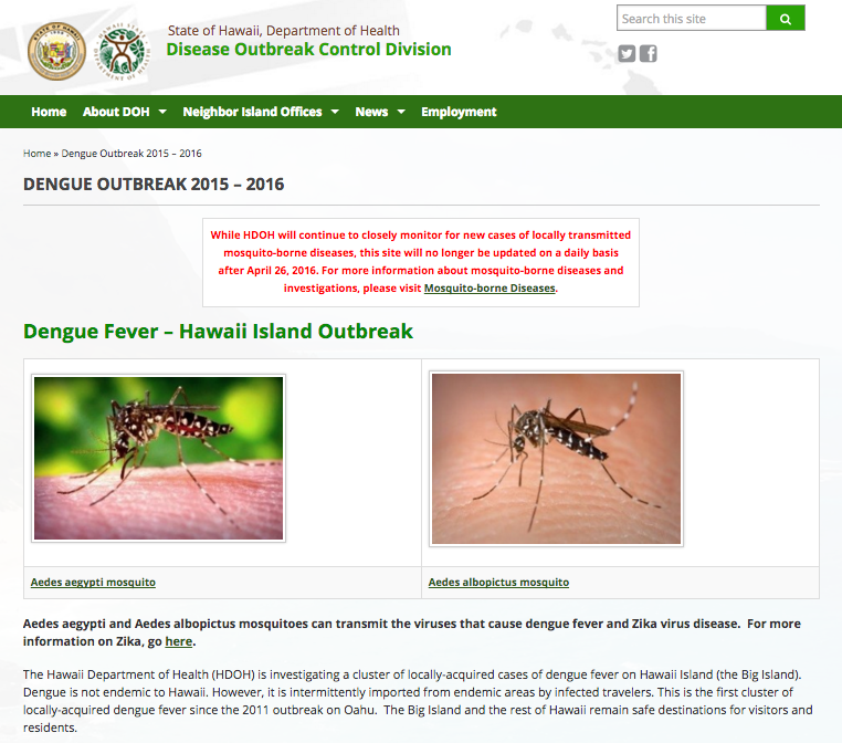 Event Report: Dengue Outbreak 2015 - 2016 | Climate Signals