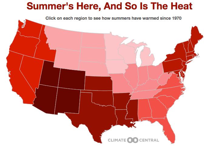 Interactive Map: U.S. Summers Bringing More and More Heat | Climate Signals