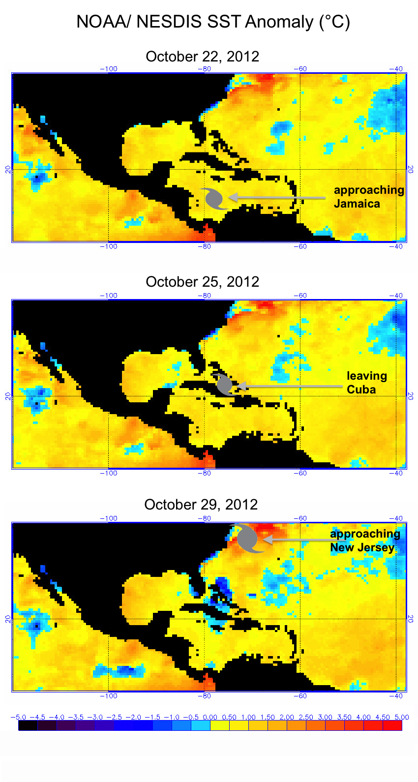 Chart: SST Anomaly During Sandy | Climate Signals