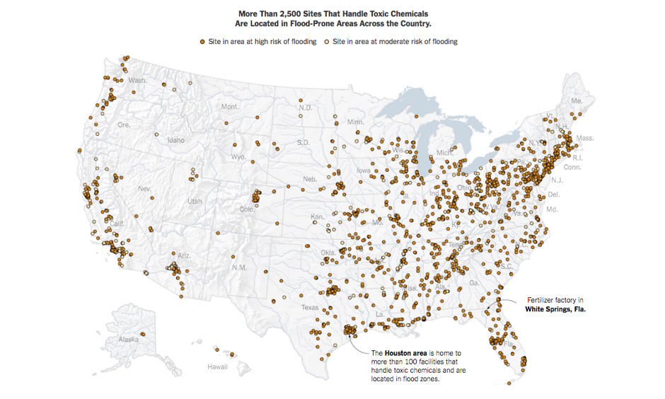 Maps: Toxic Chemical Sites at High or Moderate Risk of Flooding ...