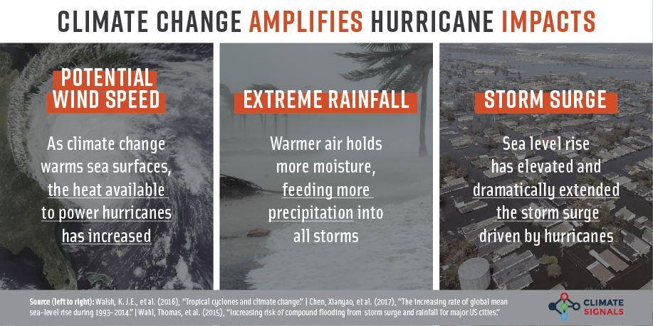 [INFOGRAPHIC] Climate Change Amplifies Hurricane Impacts | Climate Signals