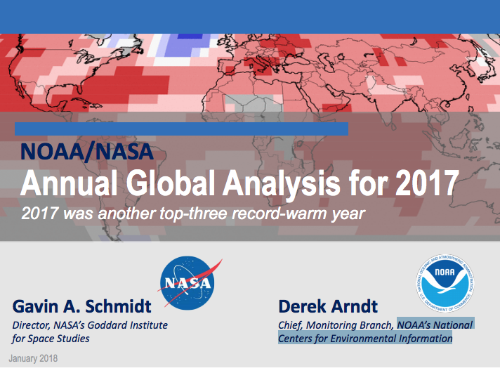 Slides: NOAA/ NASA Annual Global Analysis for 2017 | Climate Signals