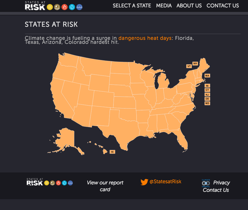 Interactive Map: States at Risk due to Dangerous Heat | Climate Signals