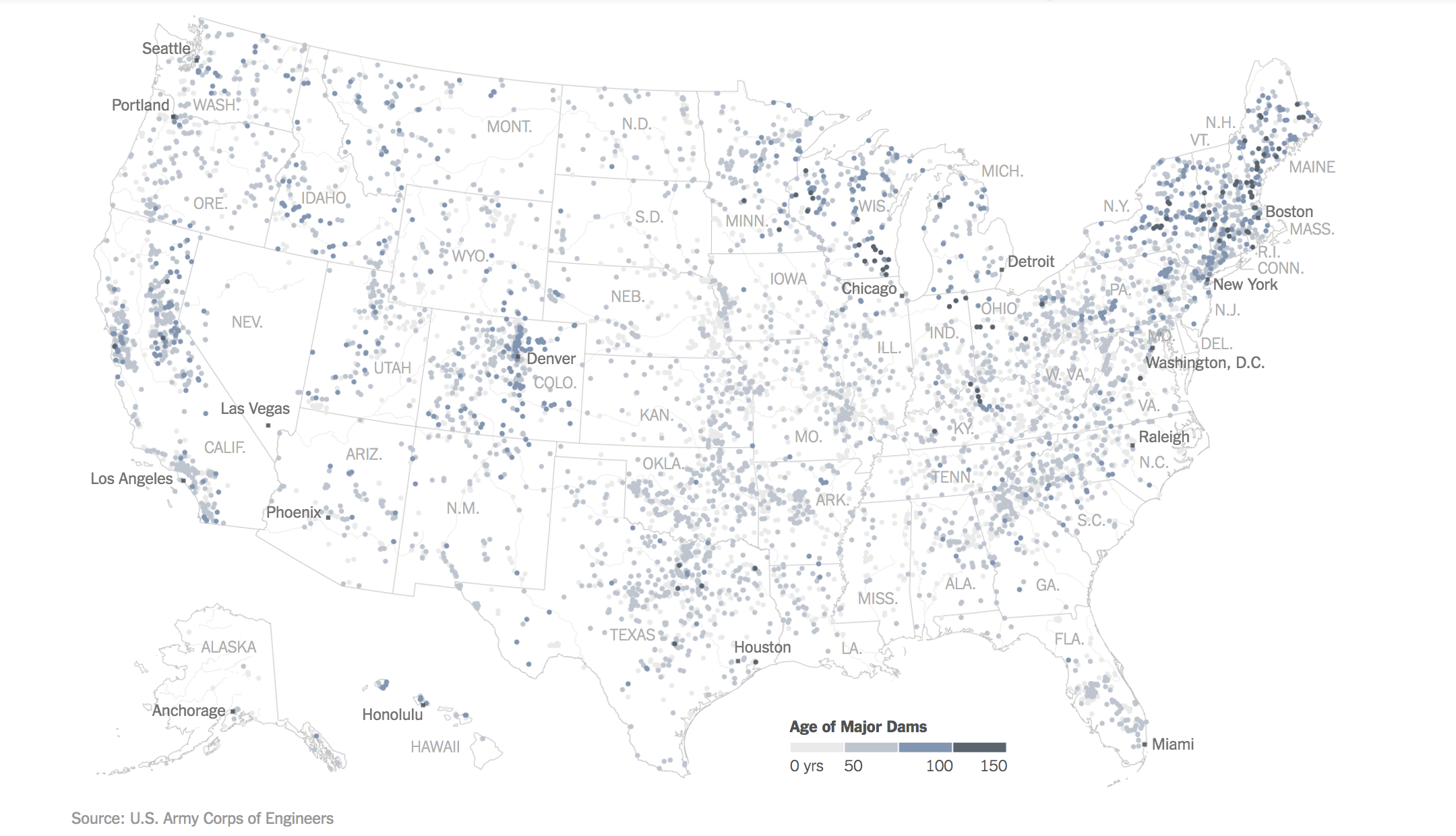 Map: America’s Aging Dams Are in Need of Repair | Climate Signals