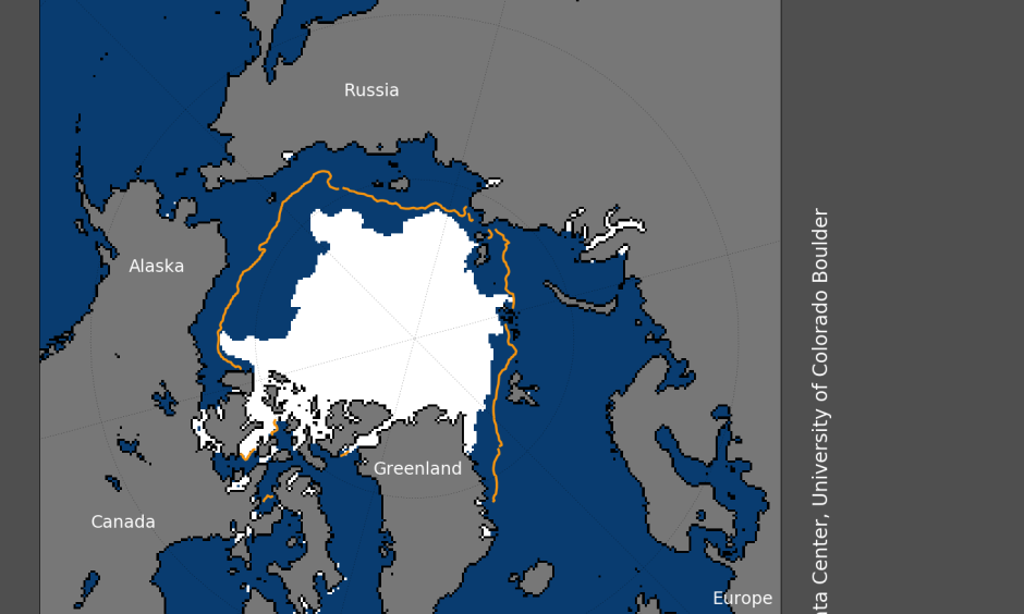 Map: Arctic Sea Ice Minimum Extent, September 19, 2017 | Climate Signals