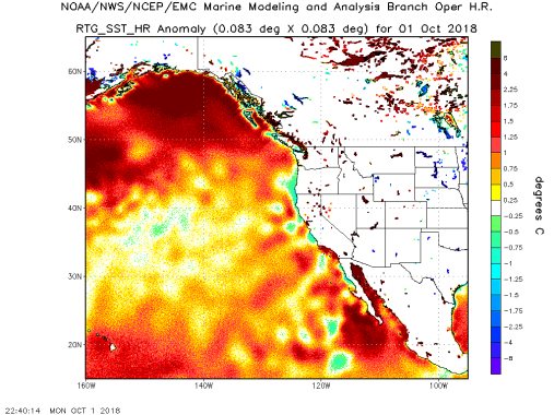 Climate Signals | Map: North Pacific Sea Surface Temperature Anomaly ...