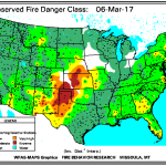 Map: Observed Fire Danger Class, March 6, 2017 | Climate Signals