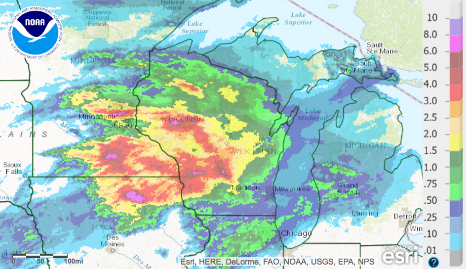 Map: Observed Precipitation Totals, September 22, 2016 | Climate Signals